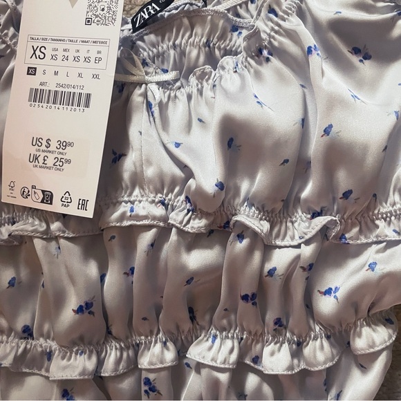 Zara | Skirts | Zara Floral Satin Matching Set | Poshmark